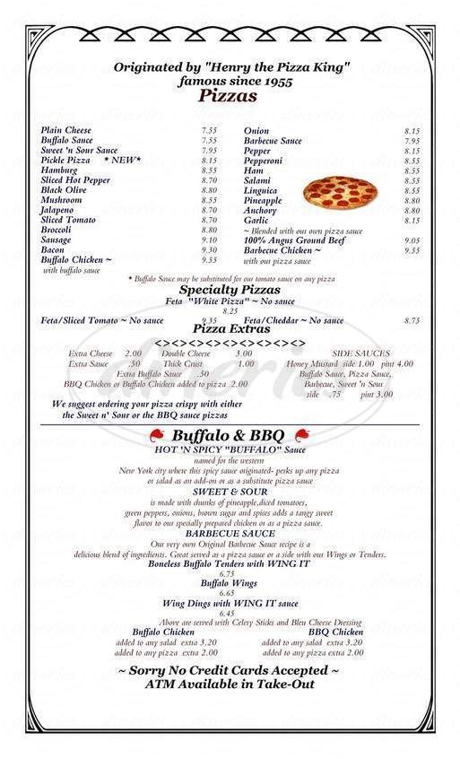 Town Spa Pizza Menu Everything South Shore Bar Pizza