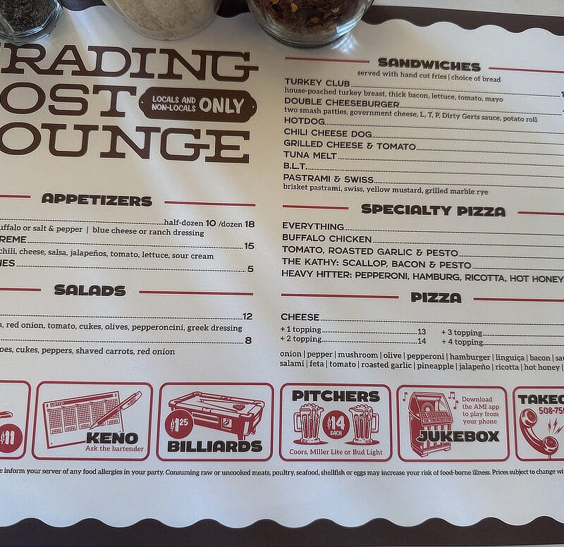 Trading Post Lounge - Everything South Shore Bar Pizza