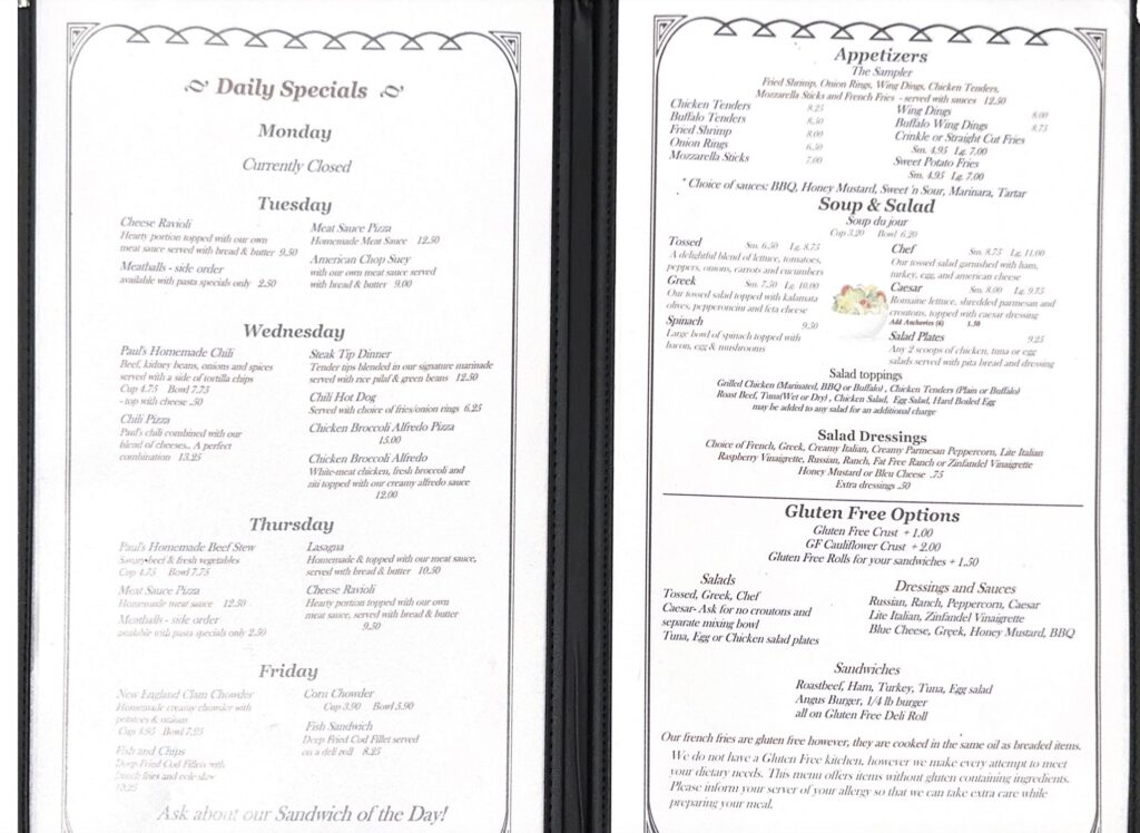 Town Spa Pizza Menu - Everything South Shore Bar Pizza